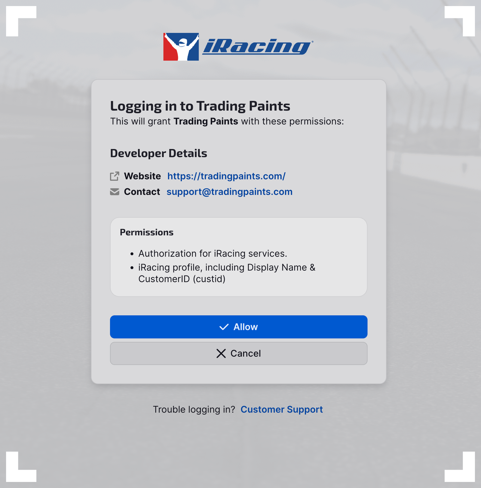 New: Sign in with iRacing